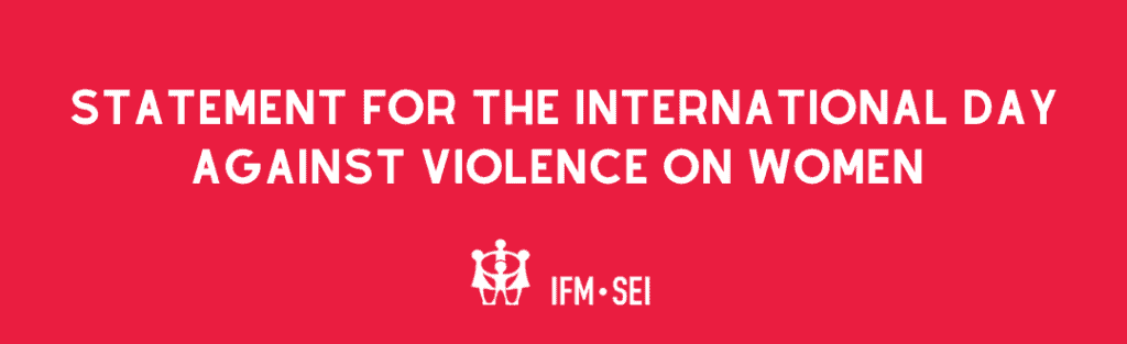 Statement for the International Day against Violence on Women ...